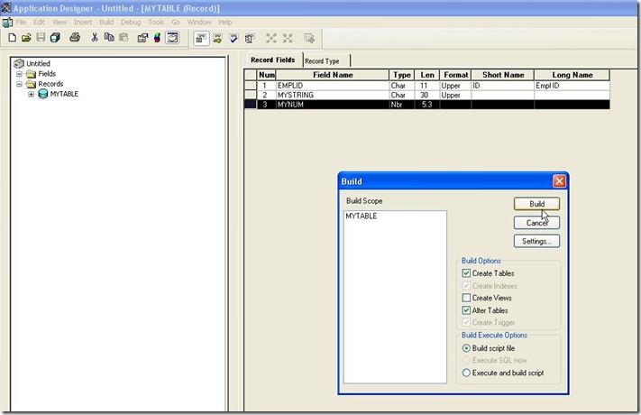 On The Peoplesoft Road: Peopletools 8.51 : on TABLE’s build